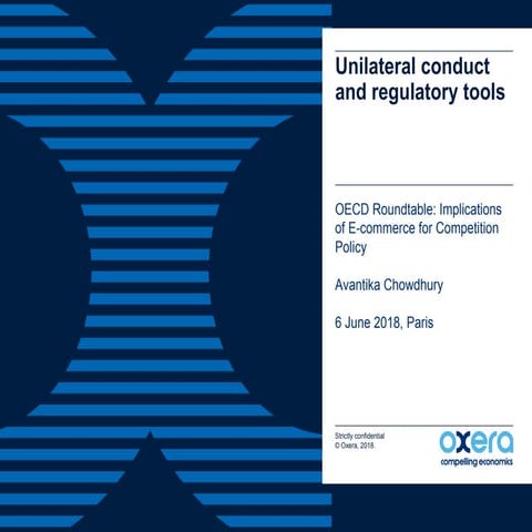 E-commerce and Competition – CHOWDHURY – June 2018 OECD discussion | PDF