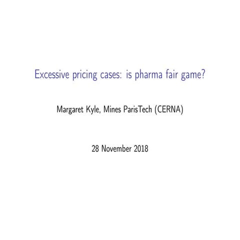 Pharmaceuticals – KYLE – November 2018 OECD discussion | PPT