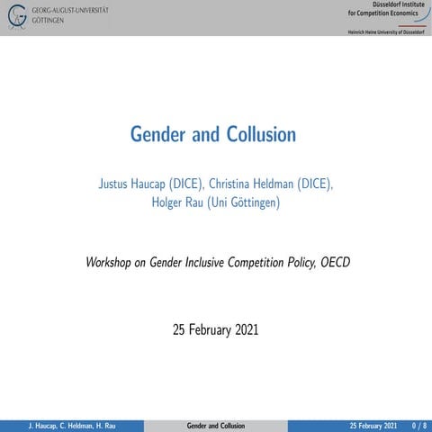 Gender inclusive competition policy – HAUCAP, HELDMAN & RAU – February ...