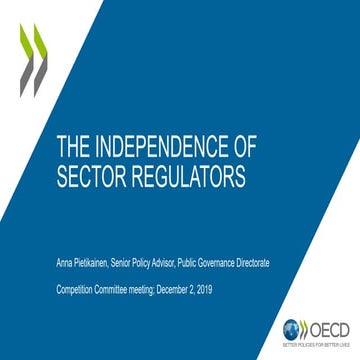 Oecd independent-regulators-pietikainen-dec2019 | PDF