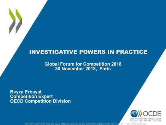Gun Jumping – OECD – November 2018 OECD discussion | PPT
