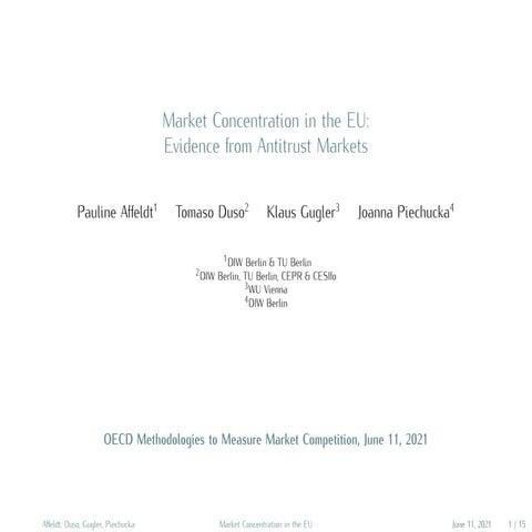 Methodologies to Measure Market Competition – DUSO – June 2021 OECD ...