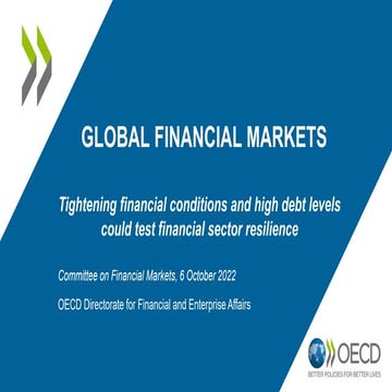 OECD Report on Global Financial Markets - October2022 | PDF