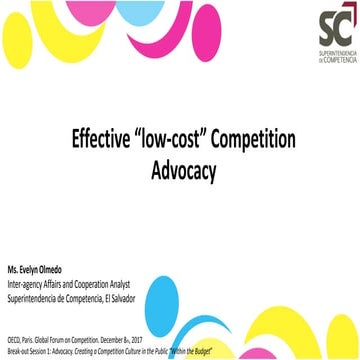 Small and developing competition agencies – SC EL SALVADOR – December ...