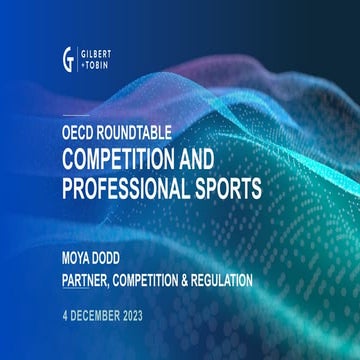 Competition and Sports - OECD Secretariat - September 2023 OECD ...