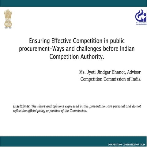 Ensuring Effective Competition in public procurement | PDF