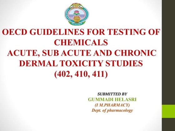 Acute Dermal Toxicity 402 Ppt