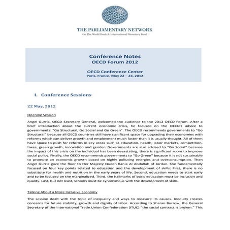 Oecd forum 2012_report | PDF