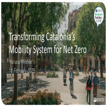 OECD Green Talks LIVE | Transforming mobility systems for net zero: The case of Catalonia | PDF