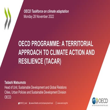 OECD Programme_A territorial approach to climate Action and resilience ...