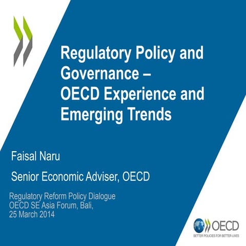 Regulatory Policy and Governance: OECD Experience and Emerging Trends ...