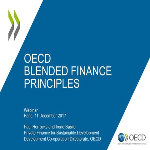 Oecd webinar on blended finance principles | PPT