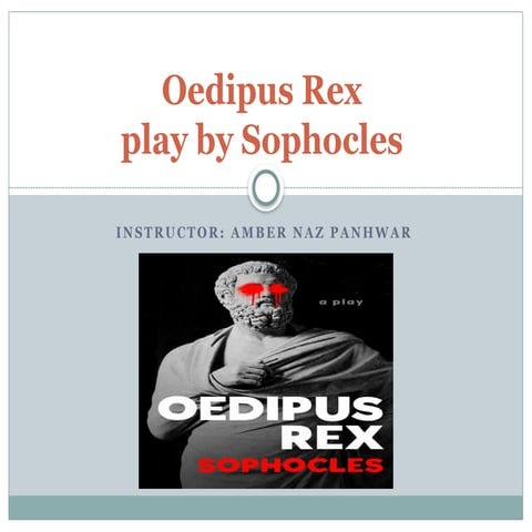 Oedipus Rex the king of Athens. the Tragedy | PPT