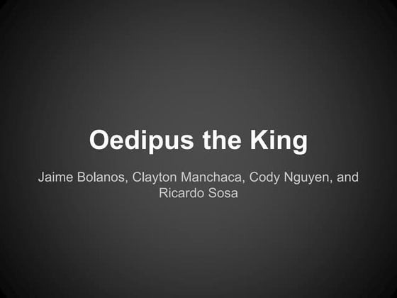 Oedipus rex | PPTX