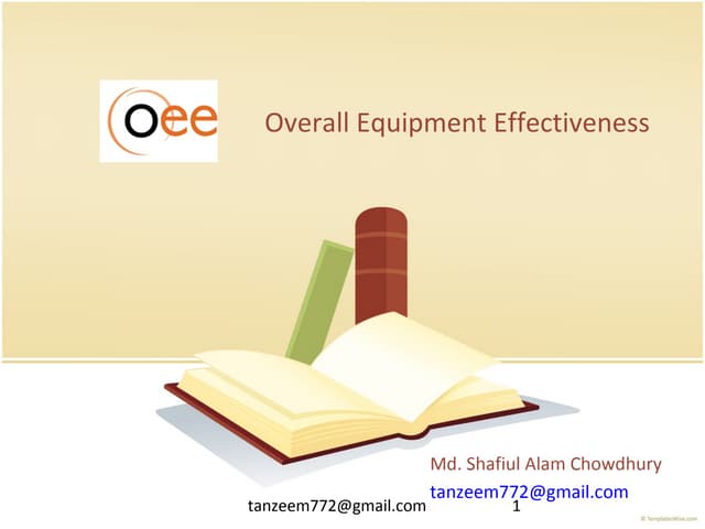 Oee (overall equipment effectifness) | PPTX