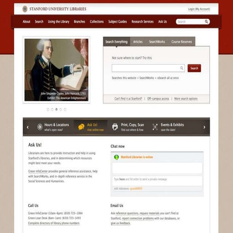 New Stanford Library Website Preview | PPTX