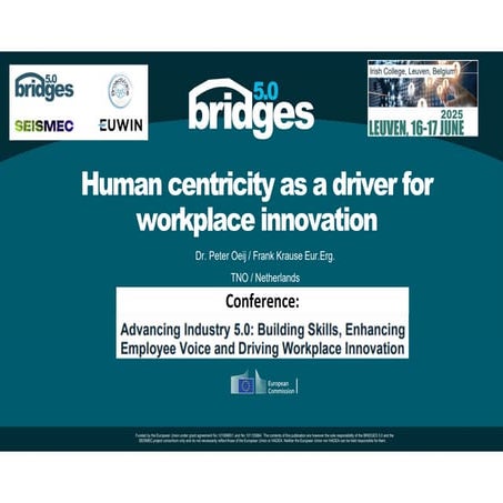 Human Centricity as a driver for workplace innovation - Peter Oeij ...