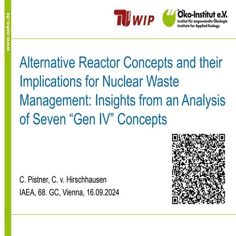 Alternative Reactor Concepts and their Implications for Nuclear Waste ...