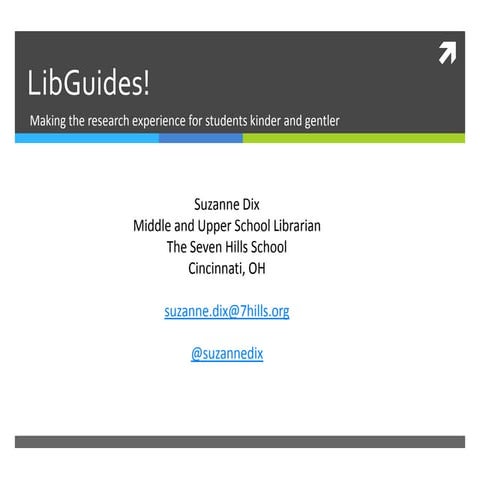 Enhancing the User Experience with LibGuides | PPTX