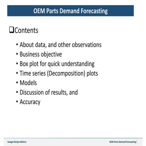 OEM demand forecasting | PPTX