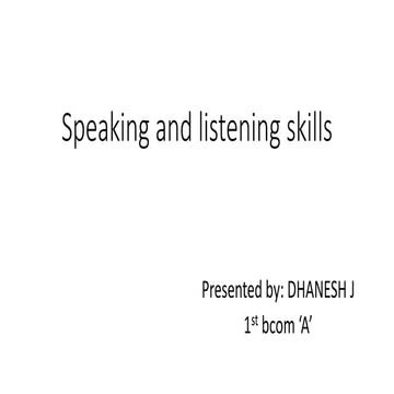 OE presentation ppt to improve communication skills | PPTX