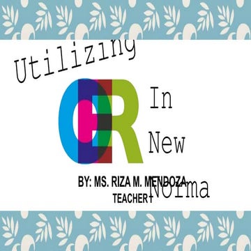 OPEN EDUCATIONAL RESOURCES | PPTX