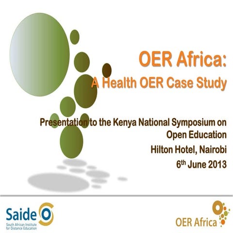 OER Africa A Health OER Case Study | PDF