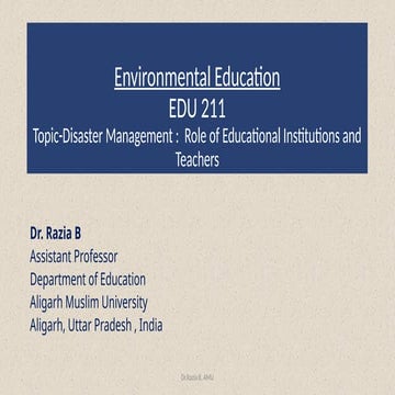 totally define disaster management pptxx | PPTX