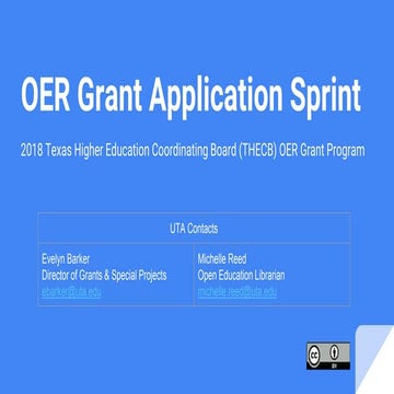 OER Grant Application Sprints | PPTX