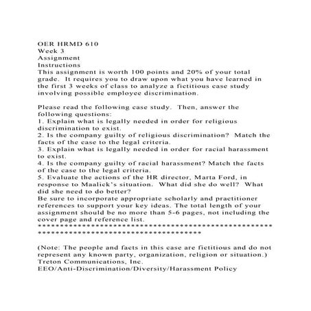 OER HRMD 610Week 3Assignment InstructionsThis assignment .docx