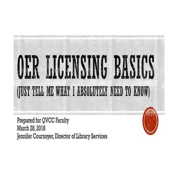 OER licensing basics | PPT