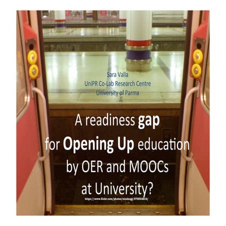 A Readiness Gap For Opening Up Education By Oer And Moocs At University Pdf Education