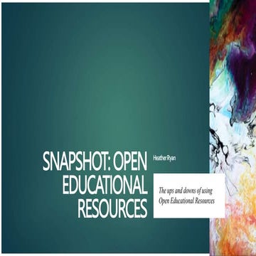 The Benefits and Challenges of Open Educational Resources | PPT