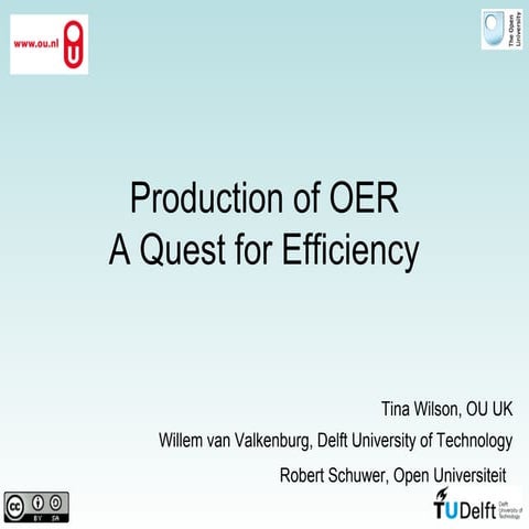 Oer production processes, a quest for efficiency | PPT
