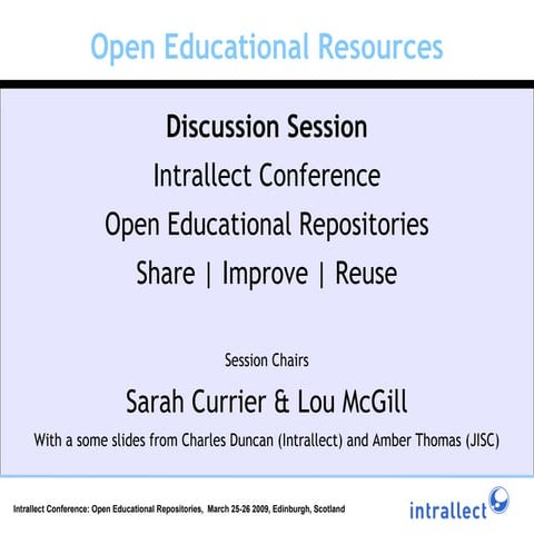 Open Educational Resources and Repositories: Discussion Breakout Session | PPT | Education ...