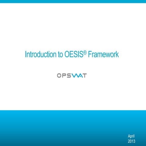Introduction to OESIS Framework | PPTX