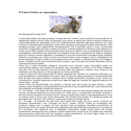 O falso profeta no apocalipse | PDF