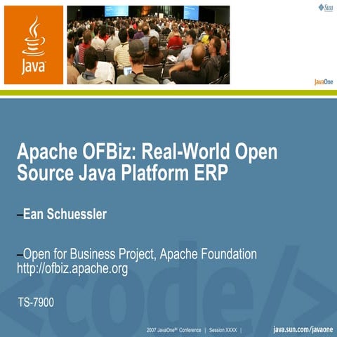 Apache OFBiz: Real-World Open Source Java Platform ERP | PPT