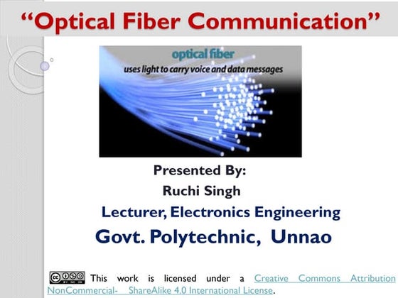 Components of Optical Fiber Communication System | PPT