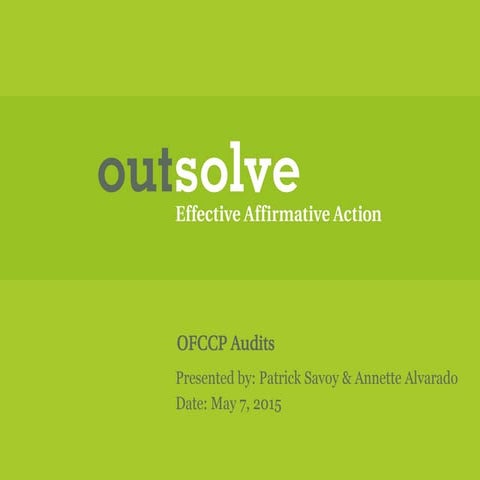 OFCCP Audits Presentation | PDF