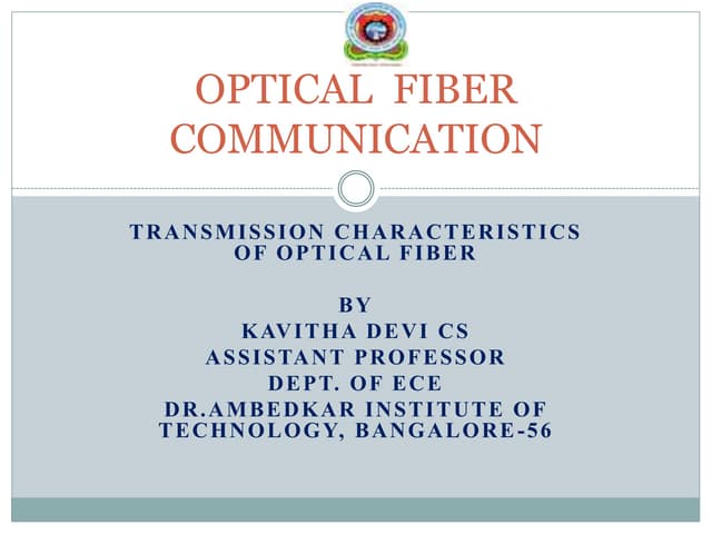 Optical Fibre Splices , Couplers and Connectors | PPTX