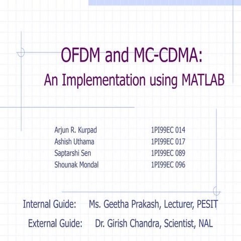 OFDM and MC-CDMA An Implementation using MATLAB.ppt