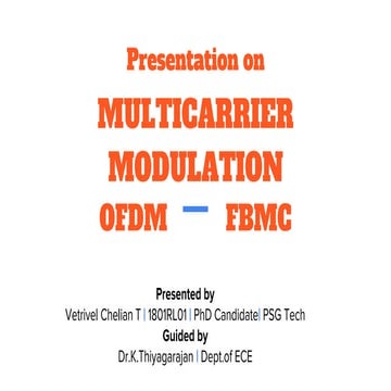 Multi Carrier Modulation Ofdm And Fbmc Pdf Digital Audio Computer