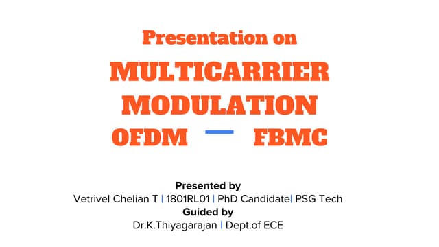 OFDMA - Orthogonal Frequency Division Multiple Access PPT by PREM KAMAL ...