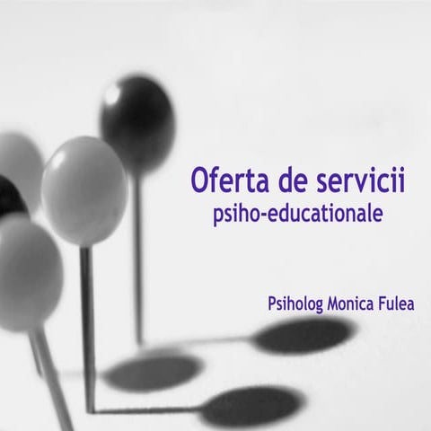 Oferta De Servicii Psiho Educationale 1 | PPT