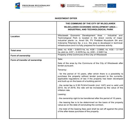 Investment offer | PDF