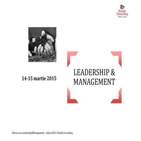 Prezentare Leadership & Management - training open | PDF
