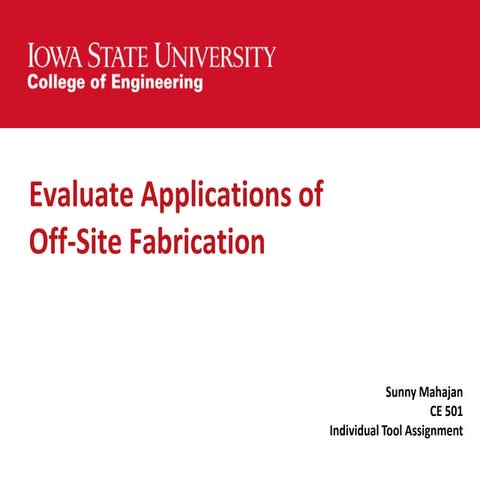 Off site fabrication | PPTX