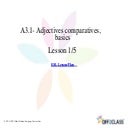 Teaching Comparative Adjectives: An ESL Lesson Plan | PPTX