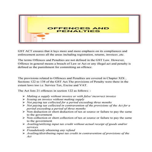 Offences and penalties | PDF